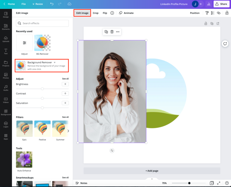 How to Design a Professional LinkedIn Profile Picture in Canva (Plus ...